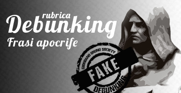 debunking banner | Giordano Bruno